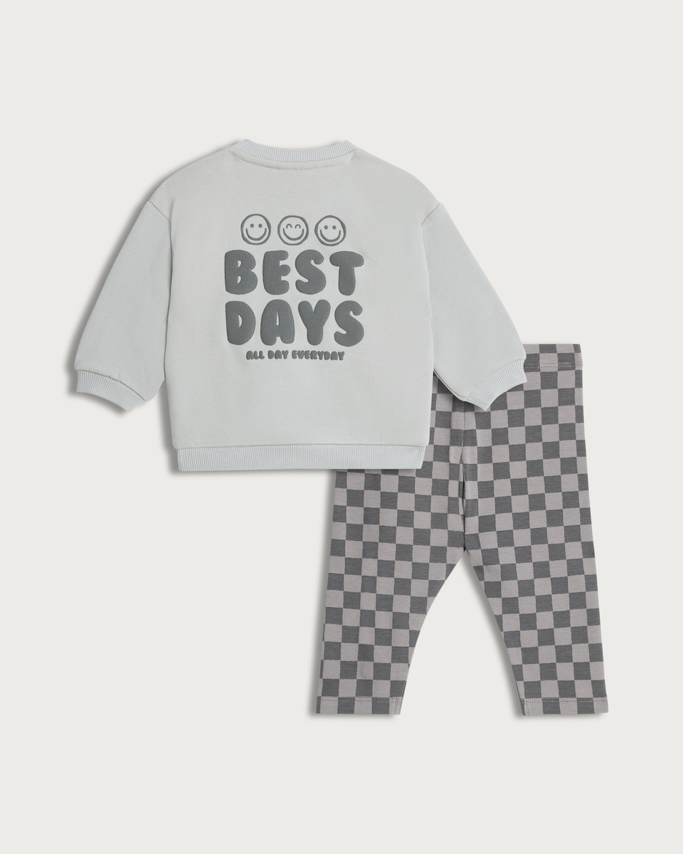 F&F Baby 2-Piece Cotton Rich Mamas Little One Sweatshirt and Leggings ...
