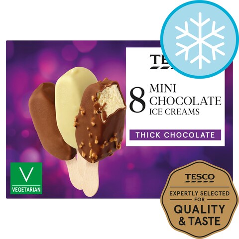Tesco Mini Chocolate Ice Creams 8 X 50Ml - Tesco Groceries