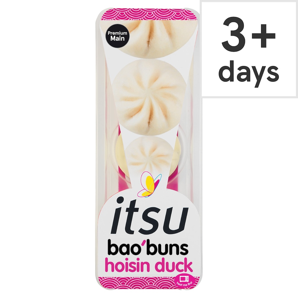 Itsu 3 Bao Buns Hoisin Duck 120G - Tesco Groceries