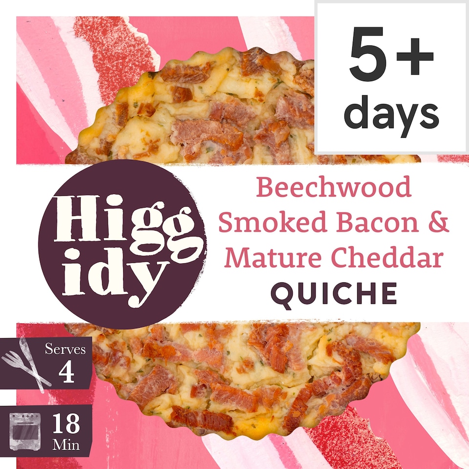 Higgidy Bacon & Cheddar Quiche 400G - Tesco Groceries