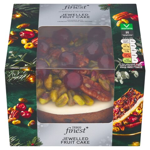 Tesco Finest Jewelled Fruit Cake 630g - Tesco Groceries