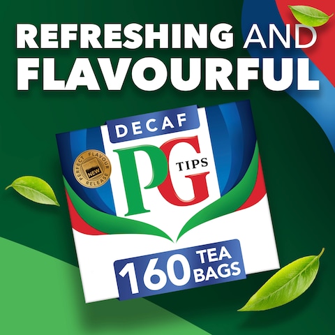 PG Tips Decaf Black Tea 160 Tea Bags 464g - Tesco Groceries