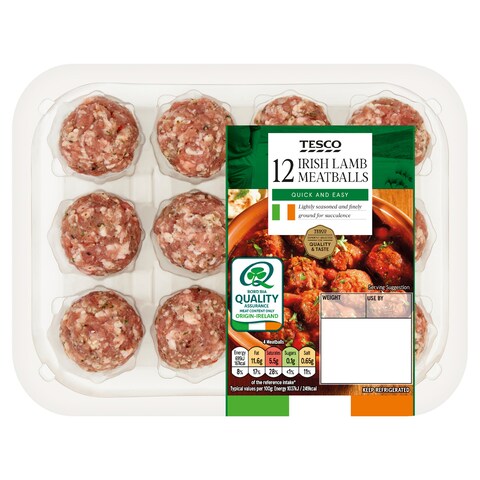Tesco 12 Irish Lamb Meatballs 240g - Tesco Groceries