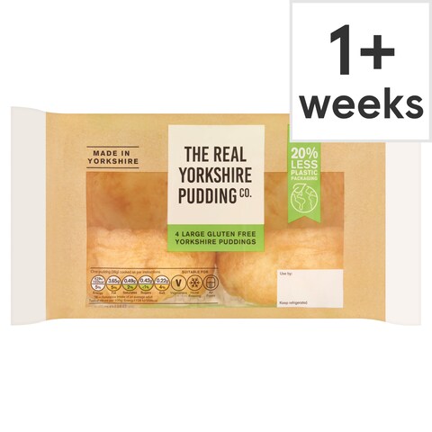 The Real Yorkshire Pudding Co. 4 Large Gluten Free Yorkshire Puddings ...