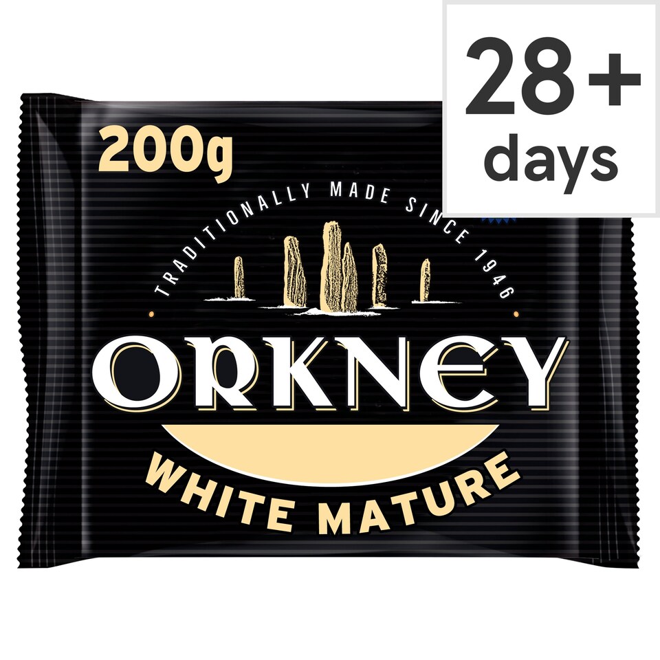 Orkney White Mature Cheddar Cheese 200g - Tesco Groceries