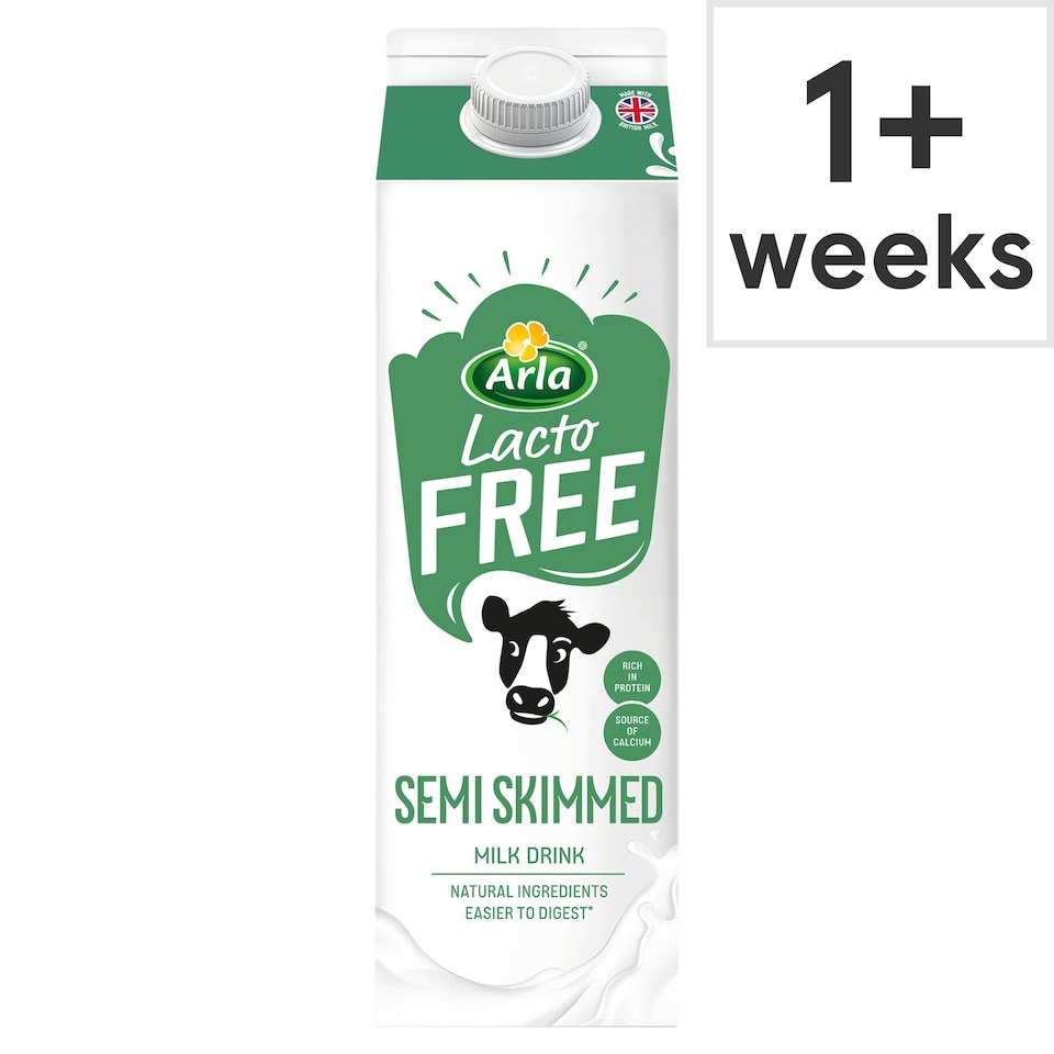 Arla LactoFREE Semi Skimmed Milk Drink 1L - Tesco Groceries
