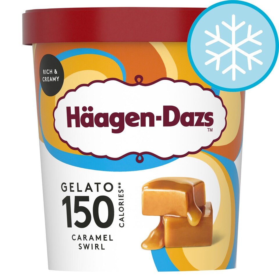 Haagen Dazs Caramel Swirl Gelato 460Ml - Tesco Groceries