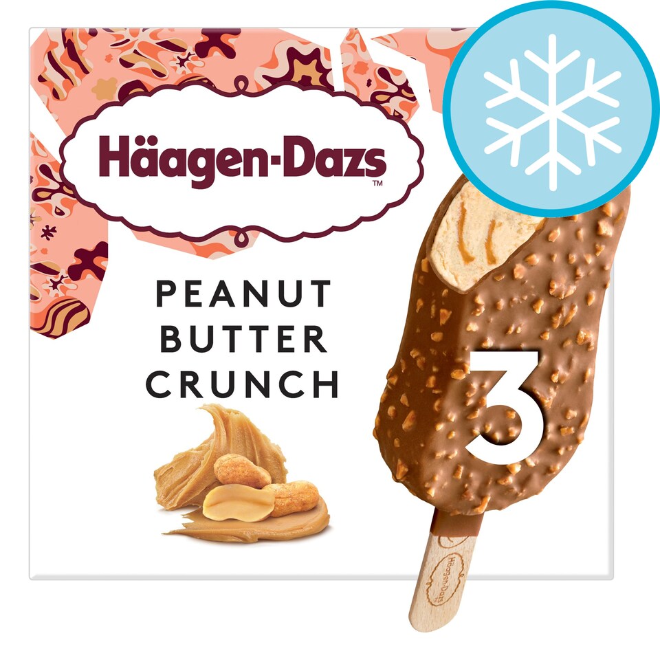 Haagen Dazs Peanut Butter Crunch Ice Cream Bar 3X80ml Tesco Groceries