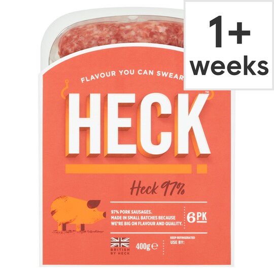 Heck 6 97% Pork Sausages 400G - Tesco Groceries