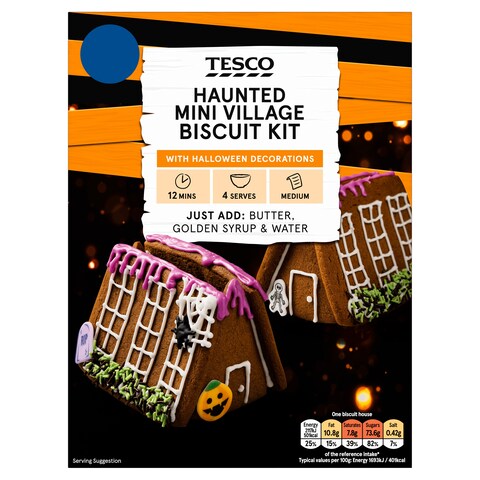 Tesco Haunted Mini Village Biscuit Kit 387g - Tesco Groceries