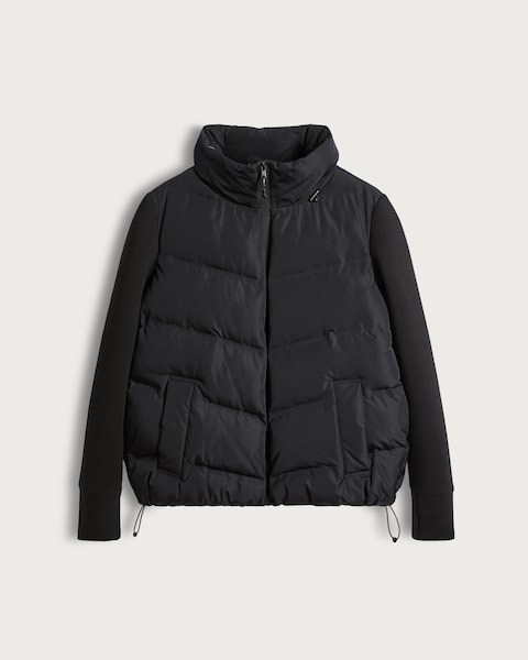 F&F Contrast Sleeve Padded Jacket in Black - Tesco Groceries