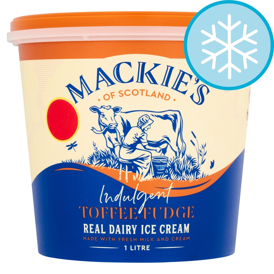 Mackies Indulgent Toffee Fudge Ice Cream 1L - Tesco Groceries