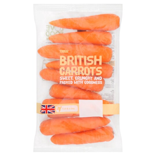 Carrots Pre Packed 600G Class 1 - Tesco Groceries