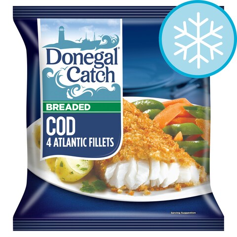Donegal Catch Breaded Cod Fillet 4 Fillets 400G - Tesco Groceries