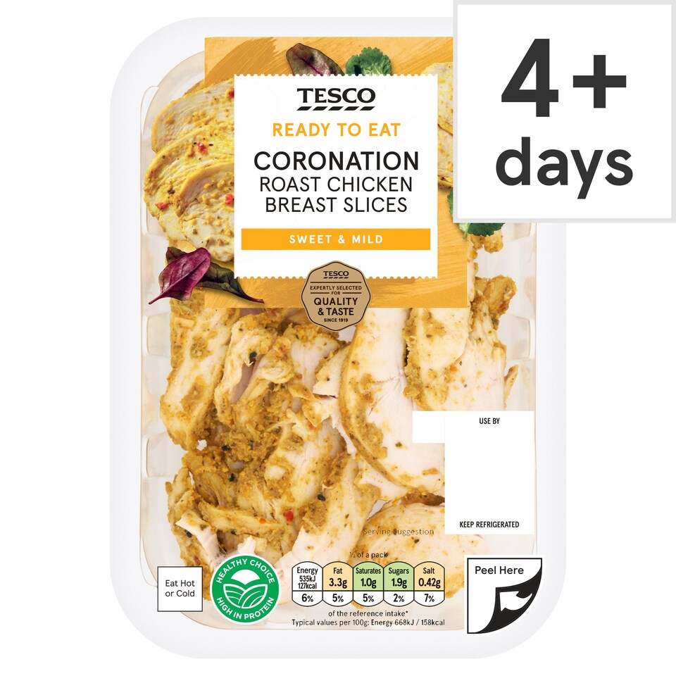 Tesco Coronation Roast Chicken Slices 160g - Tesco Groceries