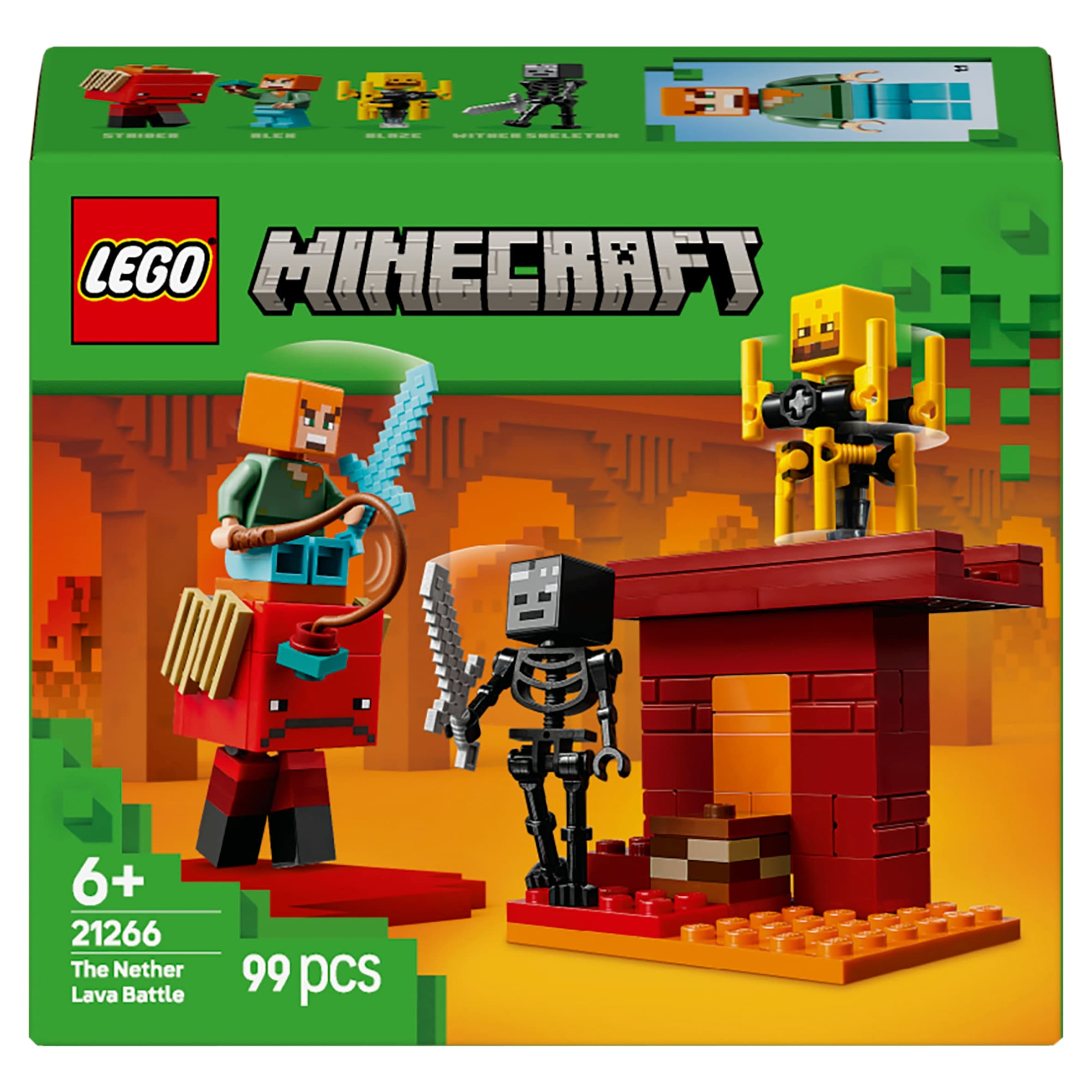 LEGO Minecraft 21266 Lávová bitka v Netheri - Tesco Groceries
