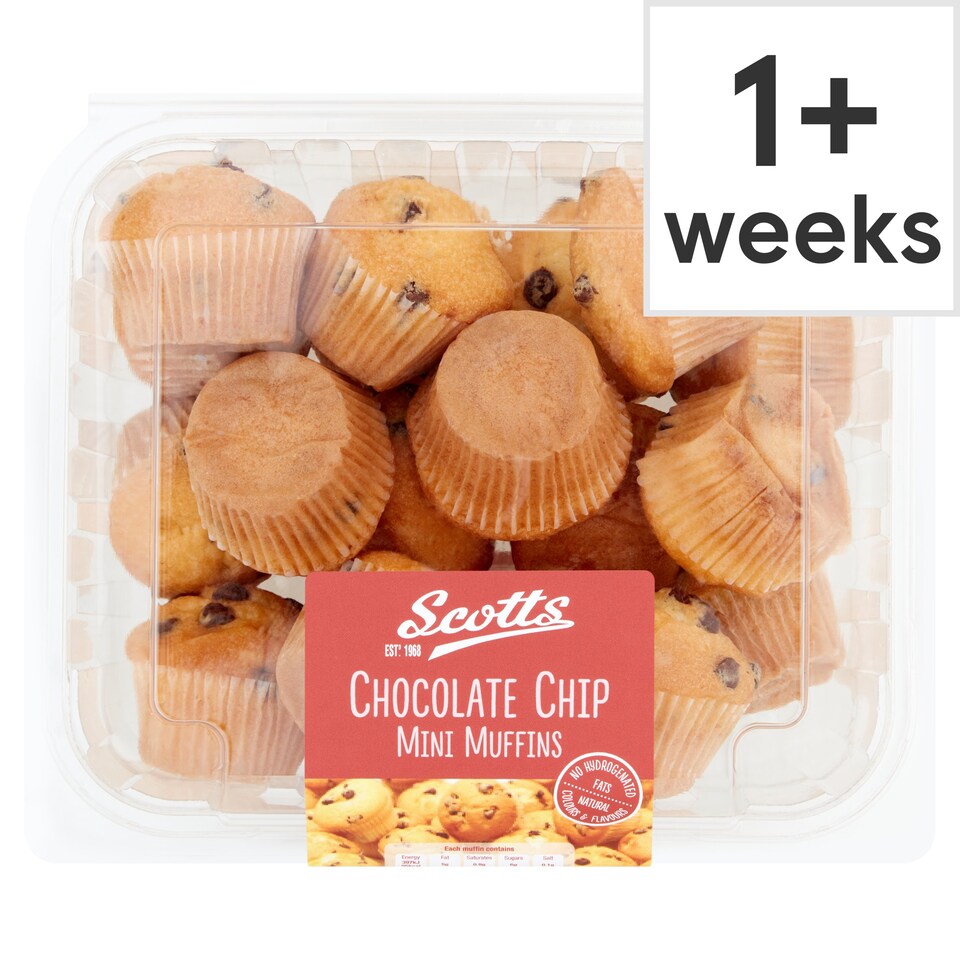Scotts Chocolate Chip Mini Muffins 375G - Tesco Groceries