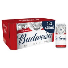 Budweiser 15 X 440Ml - Tesco Groceries