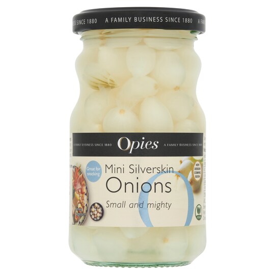 Opies Mini Silverskin Onions 227G - Tesco Groceries
