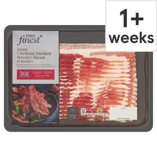 Tesco Finest Chestnut Smoked Streaky Bacon 240G - Tesco Groceries