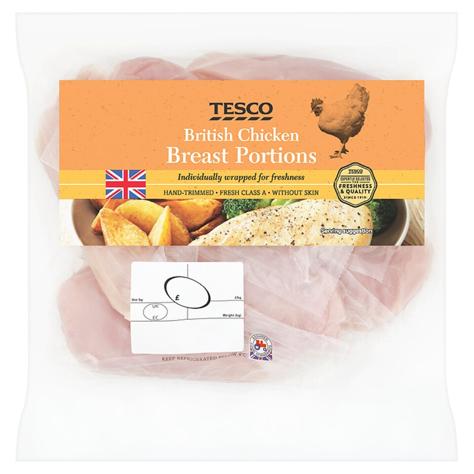 Tesco Fresh Healthy Living Bagged Chicken Fillets 943G - Tesco Groceries