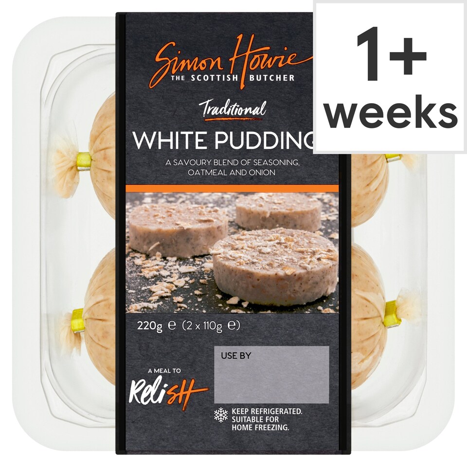 Simon Howie Traditional White Pudding 220G - Tesco Groceries