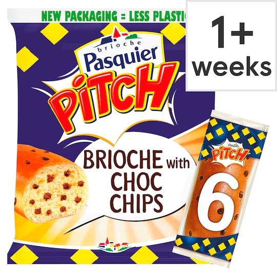 Pitch Chocolate Chip Brioche Roll 6 Pack - Tesco Groceries