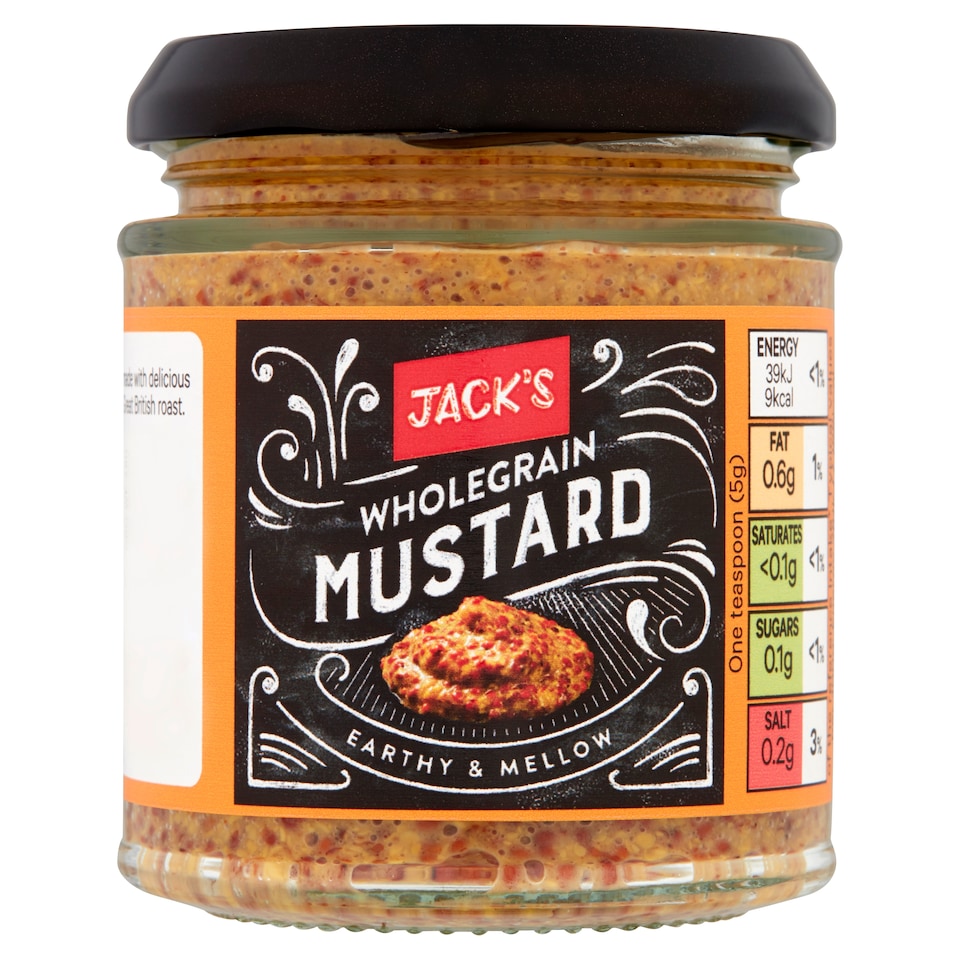 Jack's Wholegrain Mustard 180G - Tesco Groceries
