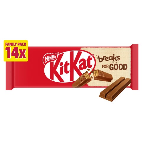 Kit Kat 2 Finger Milk Chocolate Biscuit Bar Multipack 14 Pack - Tesco ...
