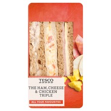 Tesco Ham, Cheese & Chicken Triple Sandwich - Tesco Groceries