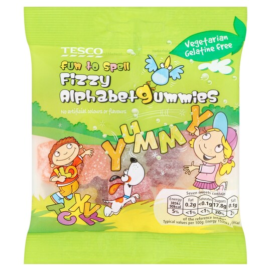 Tesco Fizzy Alphabet Gummies 80g - Tesco Groceries