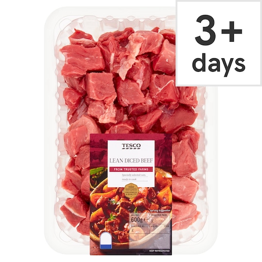 Tesco Lean Diced Beef 600G - Tesco Groceries