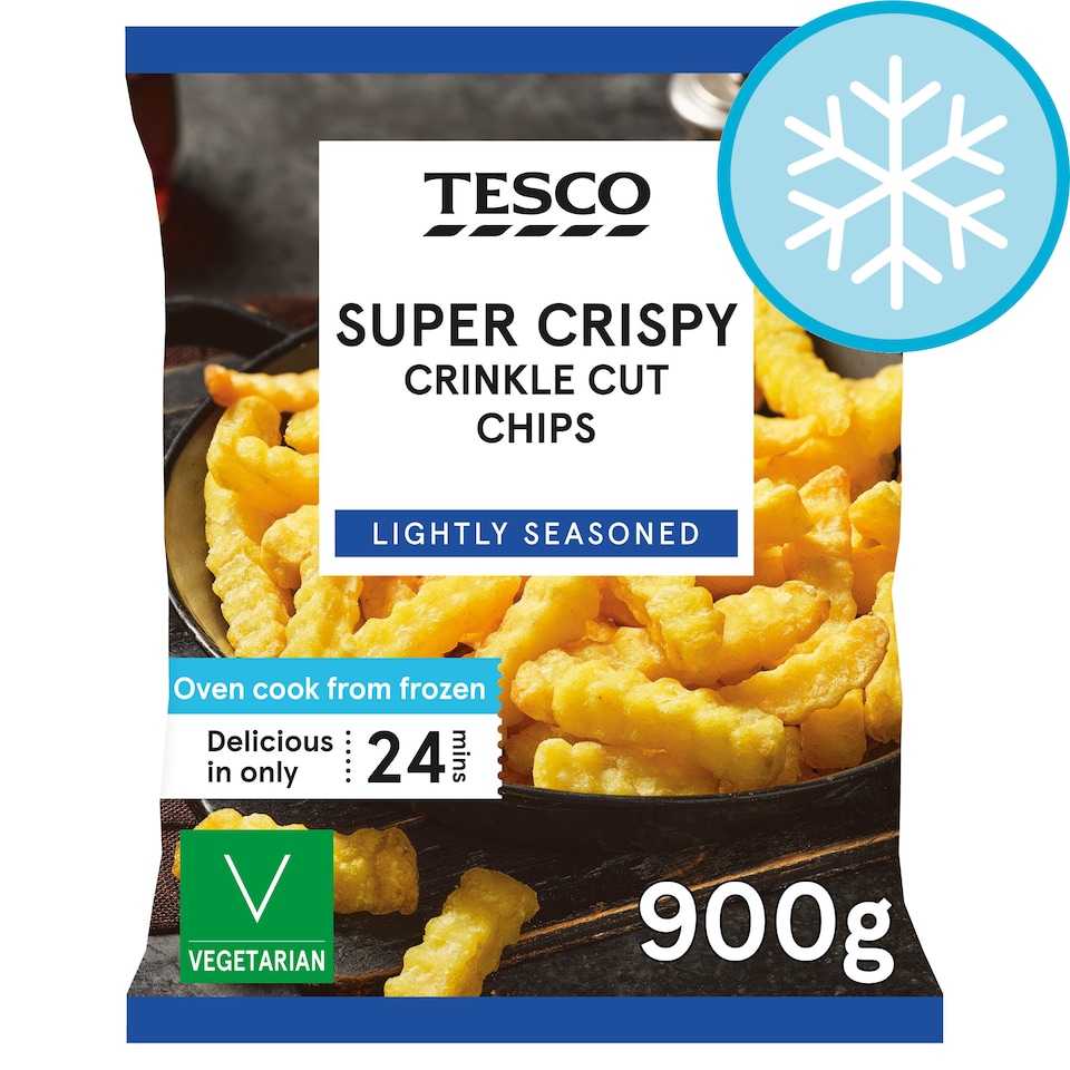 Tesco Super Crispy Crinkle Cut Chips 900g - Tesco Groceries