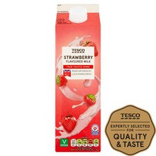 Tesco Strawberry Flavoured Milk 1L - Tesco Groceries