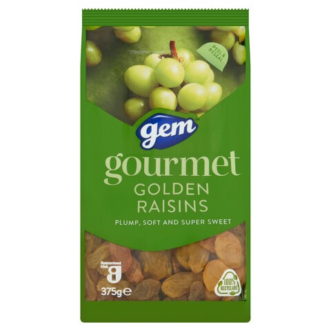 Gem Gourmet Golden Raisins 375G - Tesco Groceries