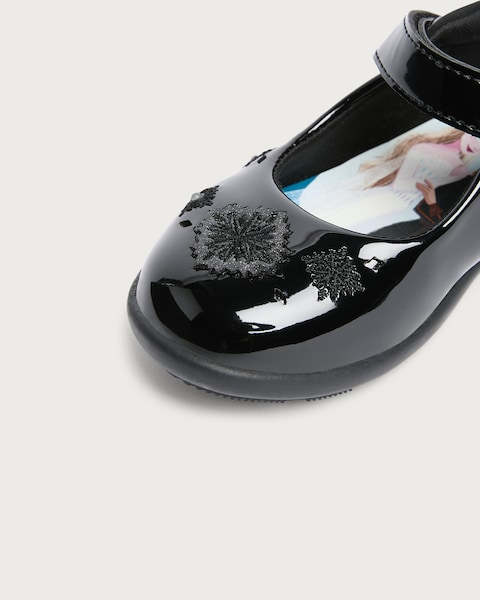 Disney Frozen Embellished Mary Jane School Shoes in Black - Tesco Groceries