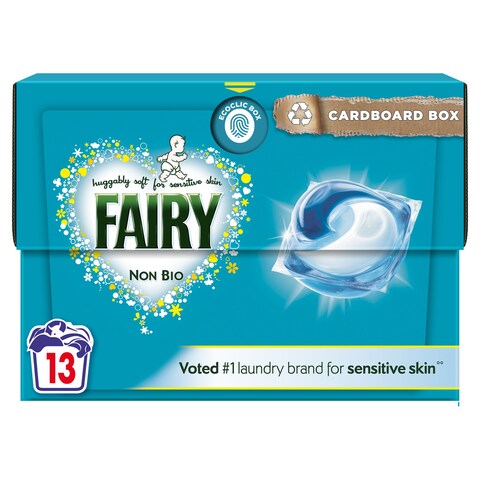 Fairy Non-Biological Washing Liquid Pods 13 Washes 276.9G - Tesco Groceries