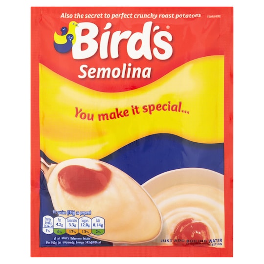 Birds Whisk & Serve Semolina 98G Packet - Tesco Groceries