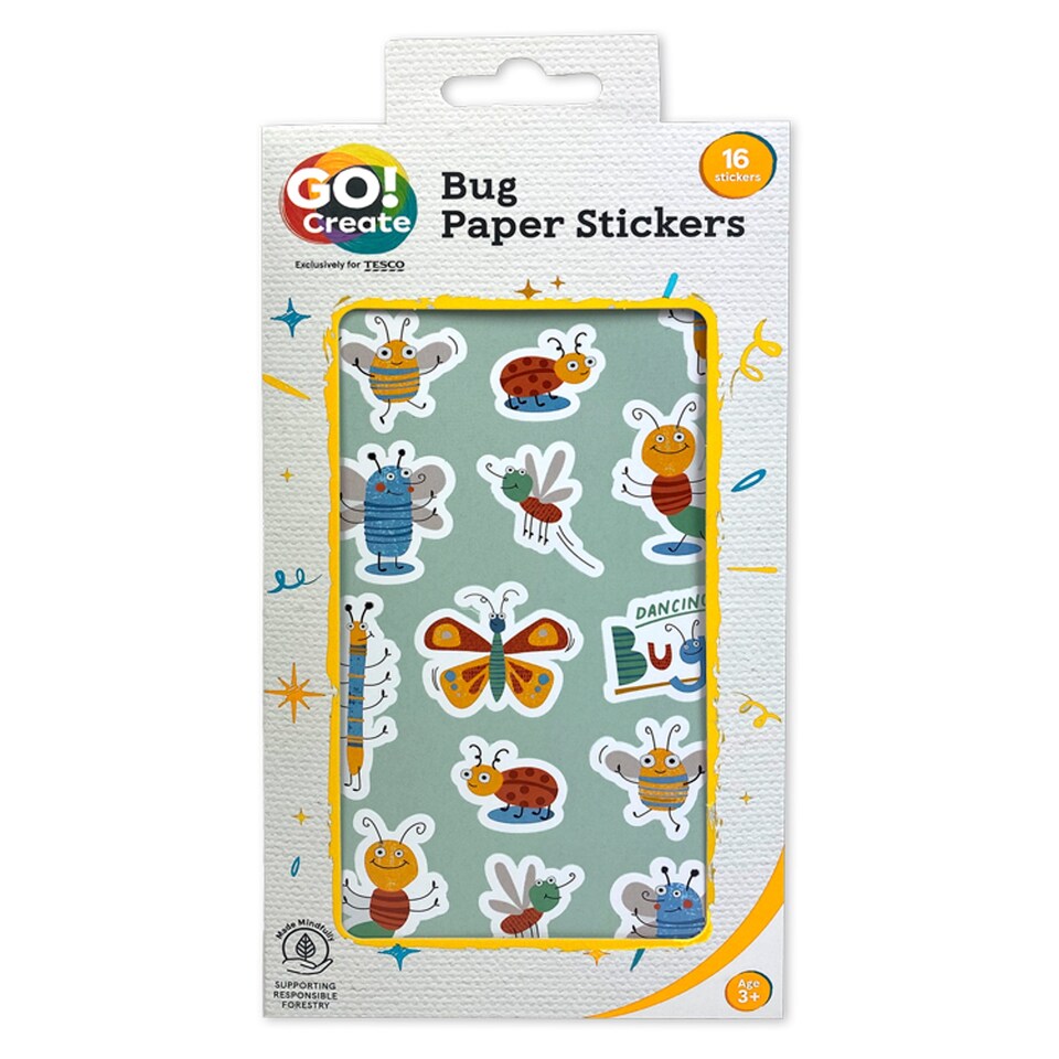 Go Create Bug Paper Stickers - Tesco Groceries