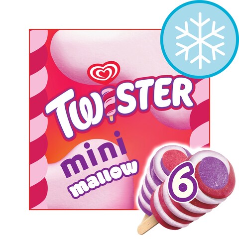 Twister Mini Mallow Ice Cream Lollies 6 x 50ml - Tesco Groceries