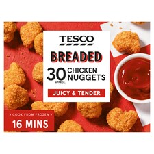 Tesco Breaded Chicken Nuggets 30 Pack 450g - Tesco Groceries