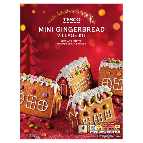 Tesco Mini Gingerbread Village Kit 320g - Tesco Groceries