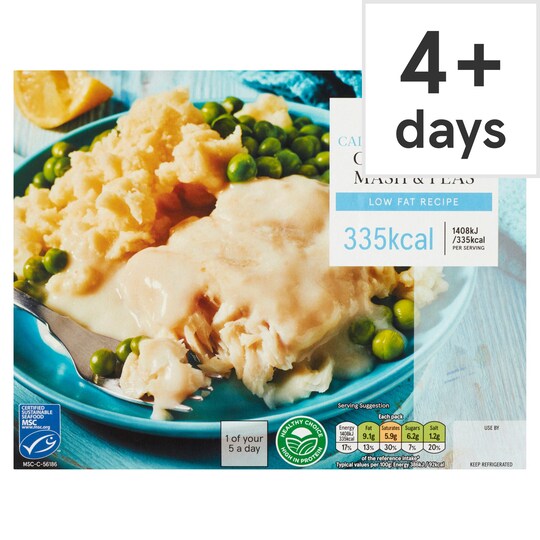 Tesco Cod Mornay With Mash & Peas 380G - Tesco Groceries