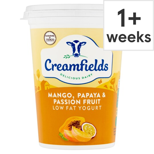 Creamfields Tropical Low Fat Yogurt 450G - Tesco Groceries