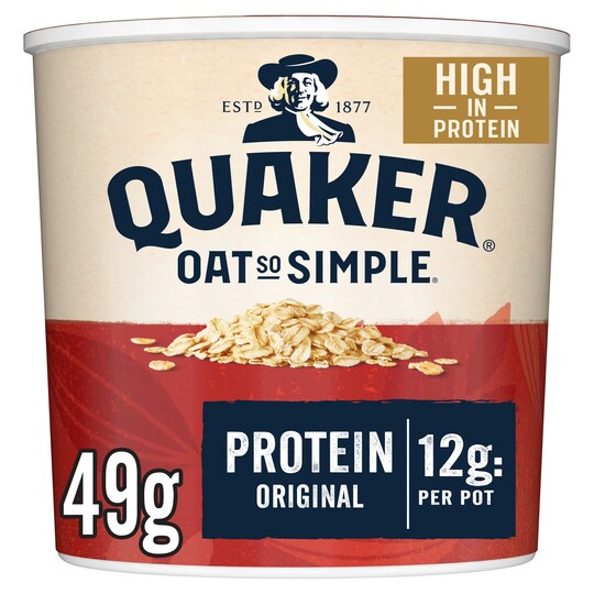 Quaker Oat So Simple Protein Original Porridge Pot 49G - Tesco Groceries