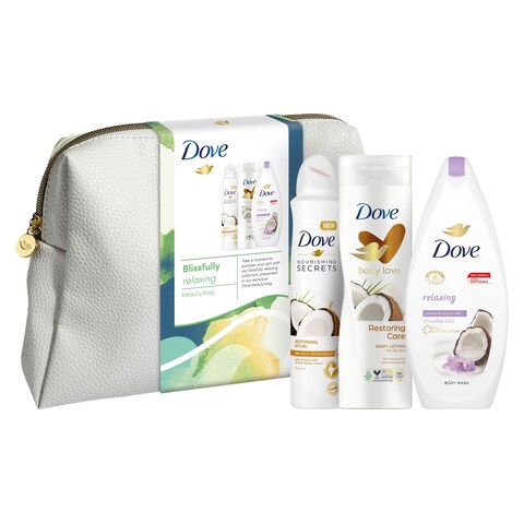 Dove Blissfully Relaxing Beauty Bag Gift Set - Tesco Groceries