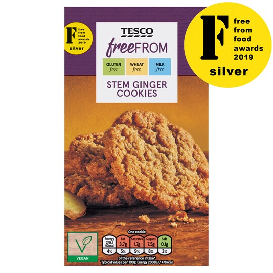 Tesco Free From Stem Ginger Cookie 150G - Tesco Groceries
