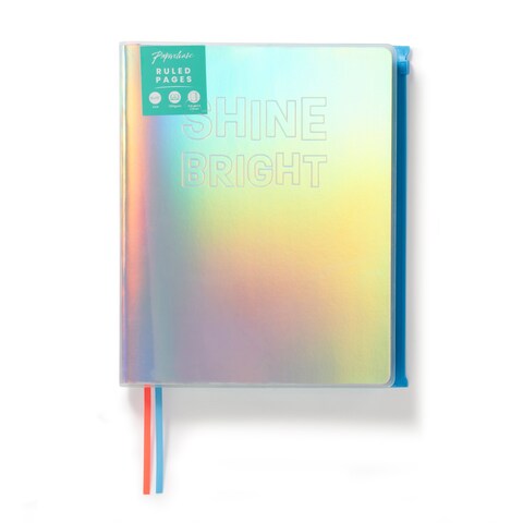 Paperchase Happy Space 8x10 Holo Wallet Notebook - Tesco Groceries