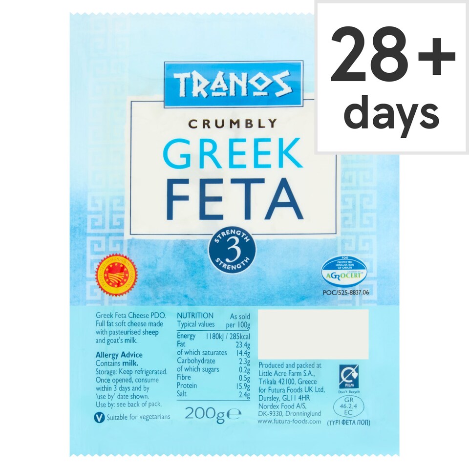 Tranos Greek Feta 200G - Tesco Groceries