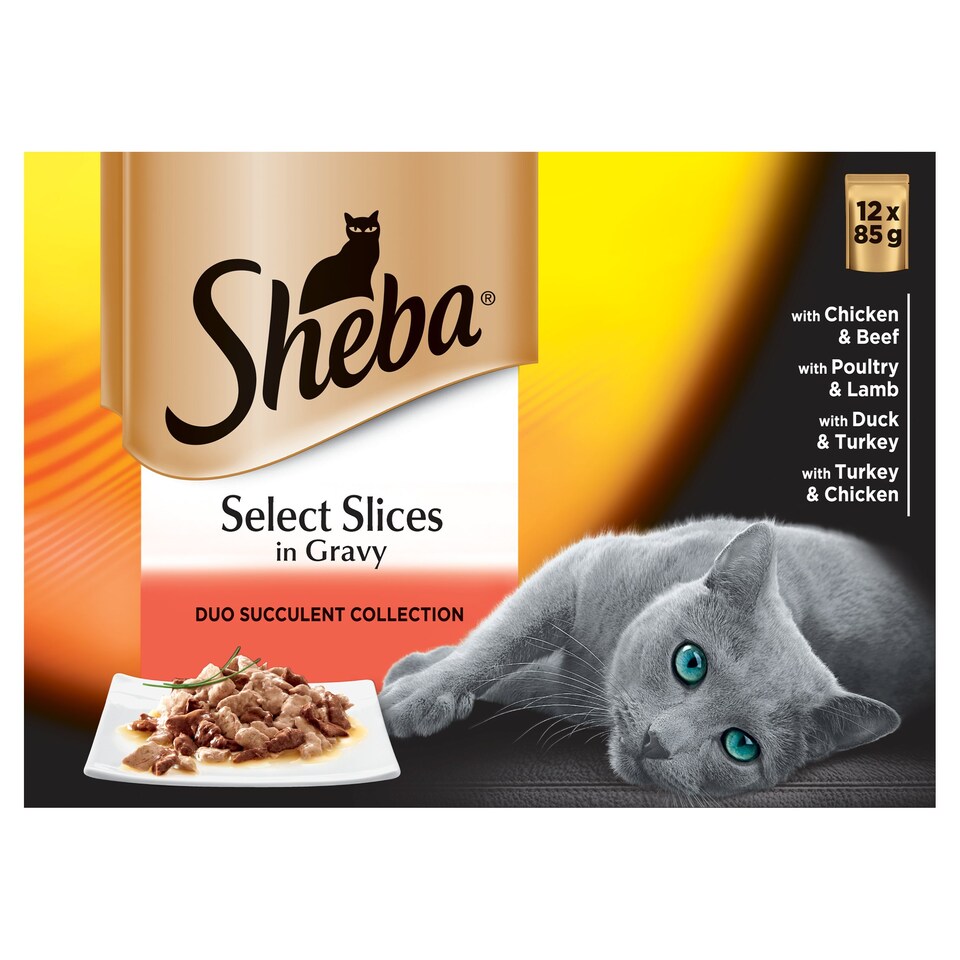 Sheba Pouch Duo In Gravy 12X85g - Tesco Groceries